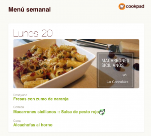 Conoce el nuevo y mejorado menú semanal de Cookpad!!🎊 | Blog de Cookpad